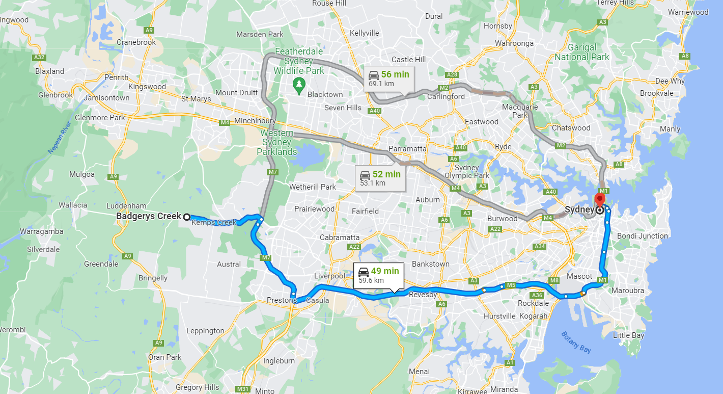 Sidney Australia Airports Map Where Is The New Western Sydney Airport?